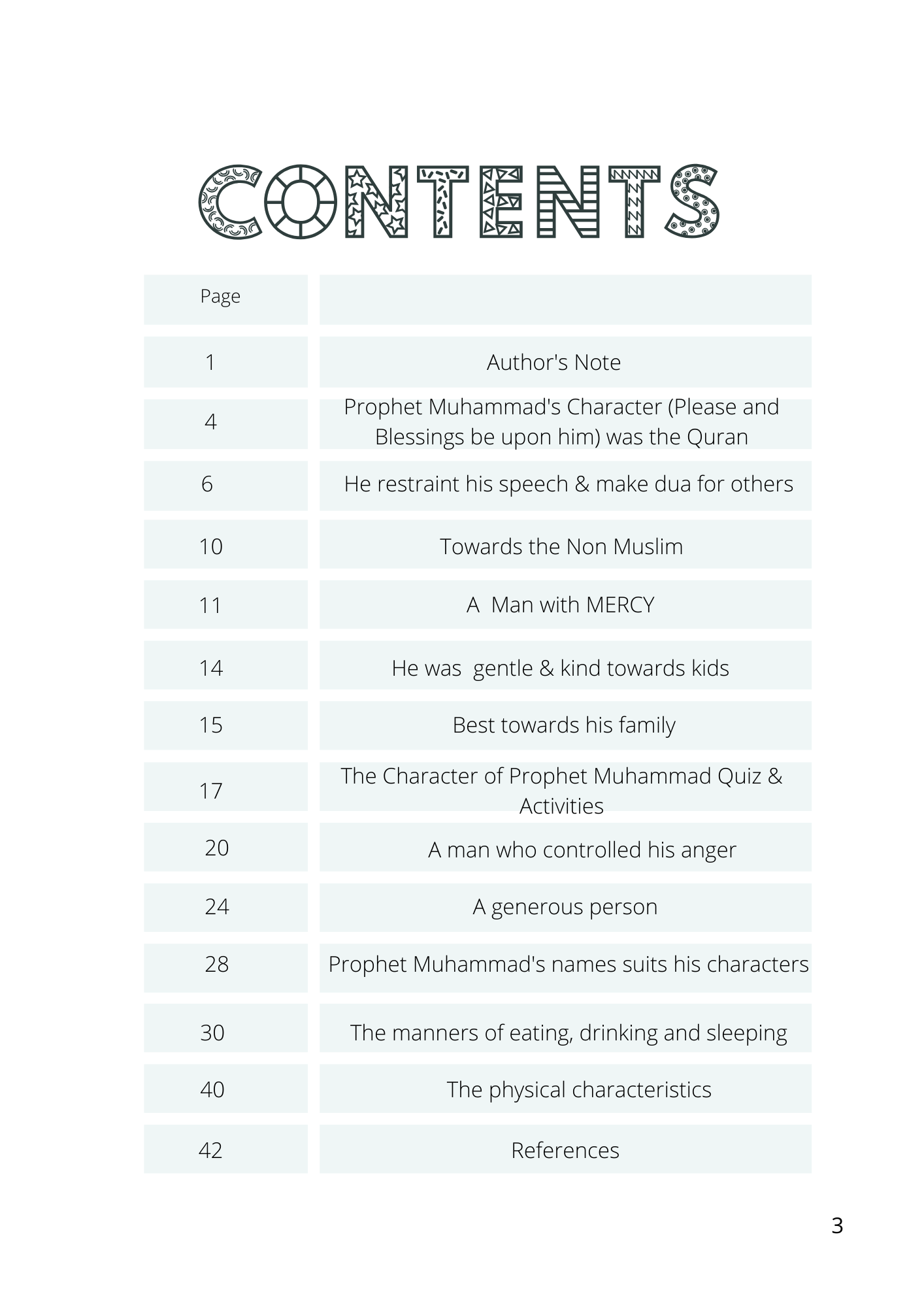‘The Character Of Prophet Muhammad was the Quran’ Activity book for ...